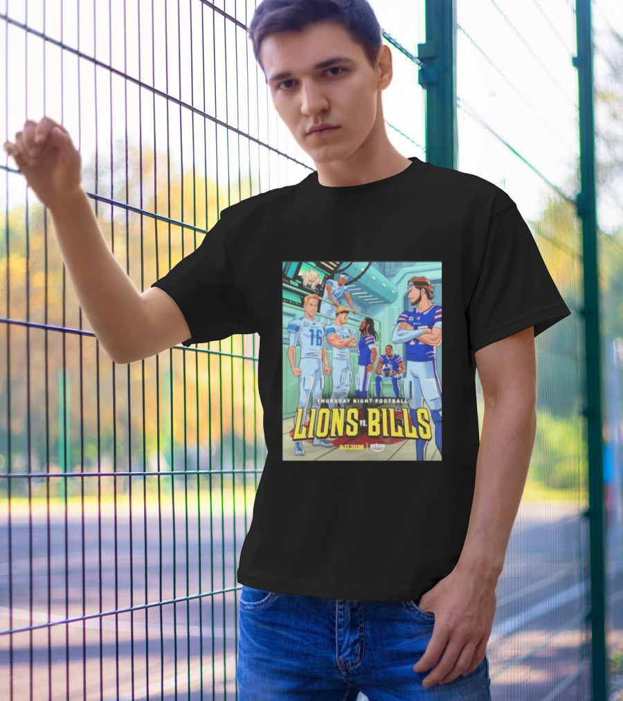 Thursday Night Football Lions Vs Bills 9.17.2026 Prime T-Shirt