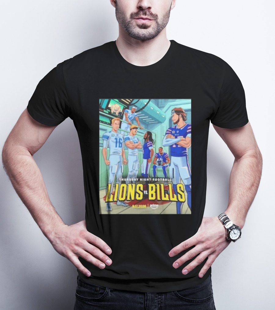 Thursday Night Football Lions Vs Bills 9.17.2026 Prime T-Shirt