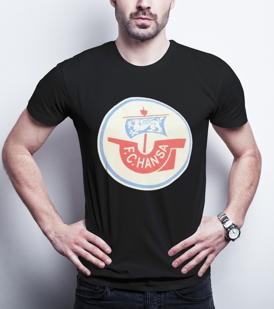 FC Hansa Rostock German Football Crest With Griffin T-Shirt