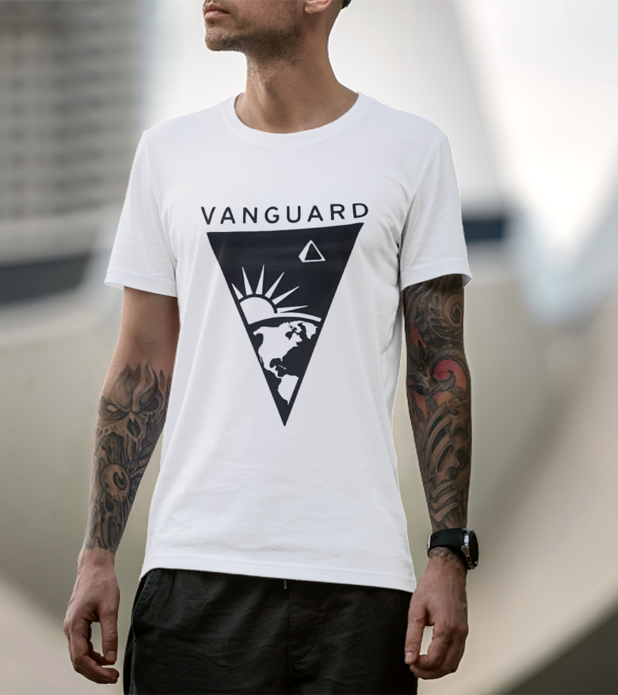 Vanguard Earth Sun Triangle Minimalist Earth Sun T-Shirt