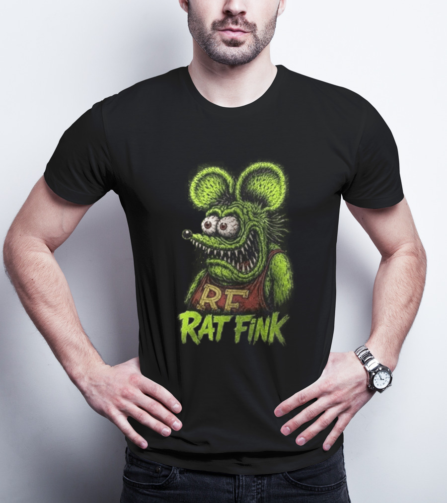 Rat Fink Kustom Kulture Born To Ride Weird RF T-Shirt