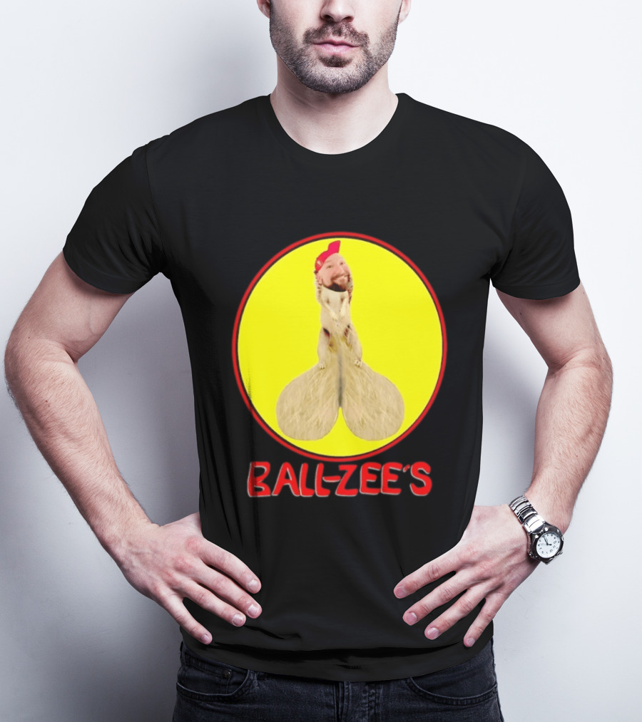 Ball Zee's Squirrel Meme Circle Red Cap T-Shirt