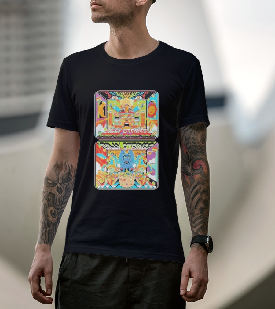 Billy Strings Denver Co 2026 Ball Arena September 18 19 Sun Moon Celestial Faces Cosmic T-Shirt