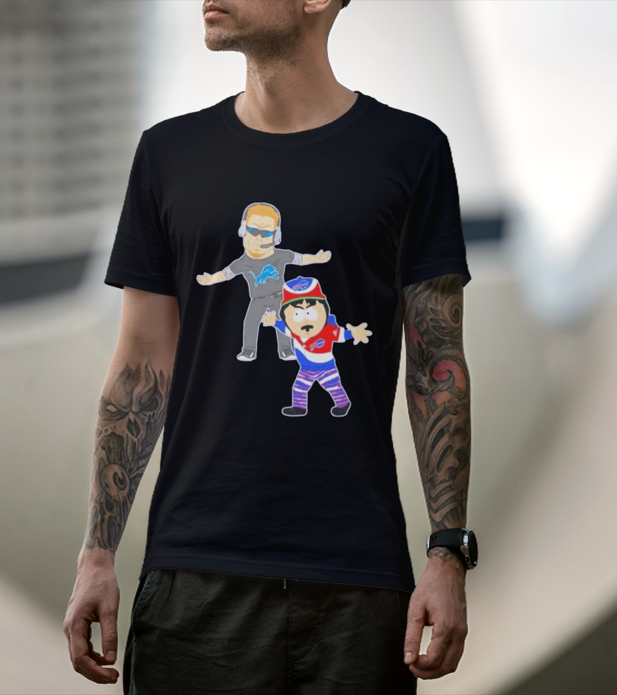 Buffalo Bills Detroit Lions South Park Crossover Motown Bro Down T-Shirt