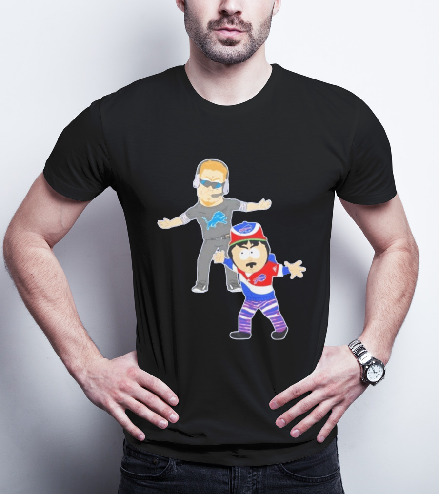 Buffalo Bills Detroit Lions South Park Crossover Motown Bro Down T-Shirt