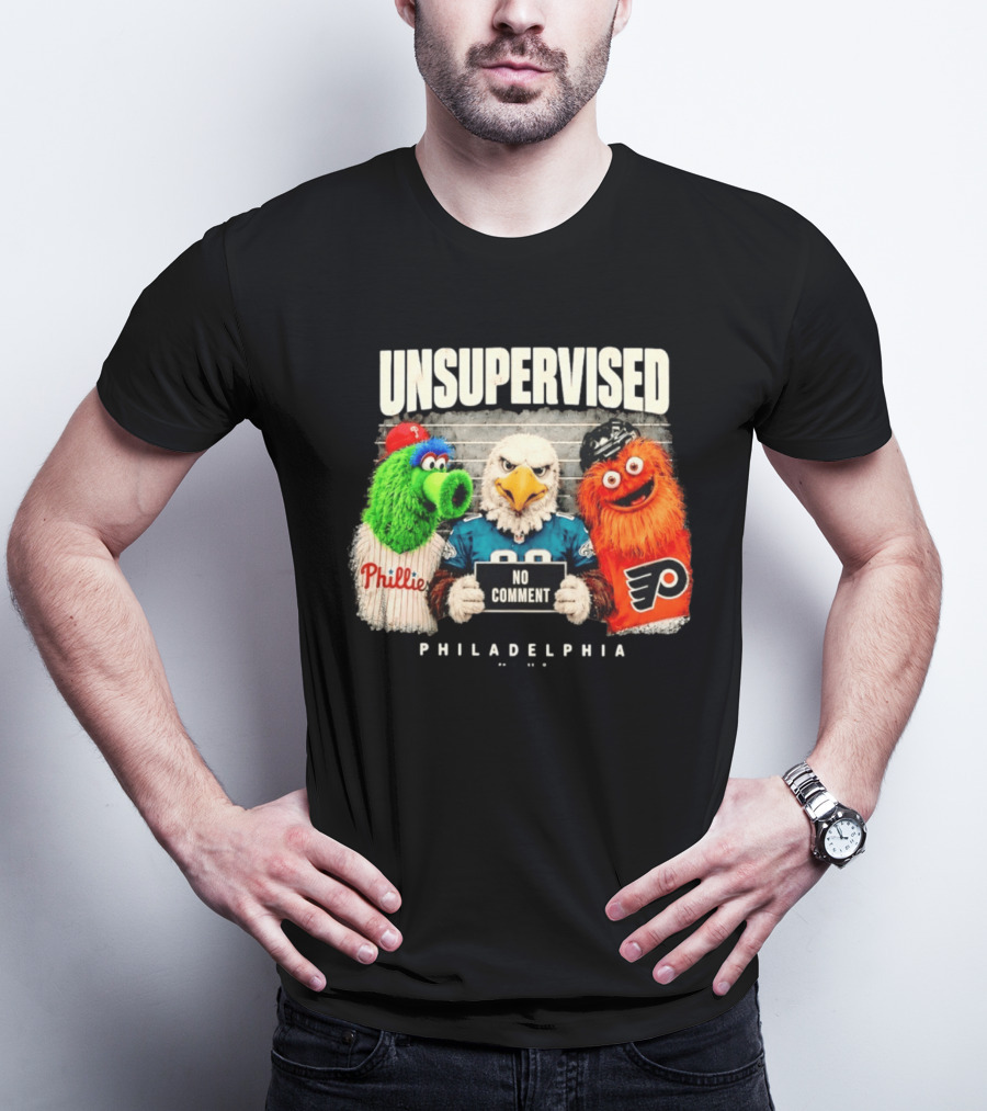 Unsupervised Philadelphia Mascots No Comment Phanatic Eagle Flyers T-Shirt
