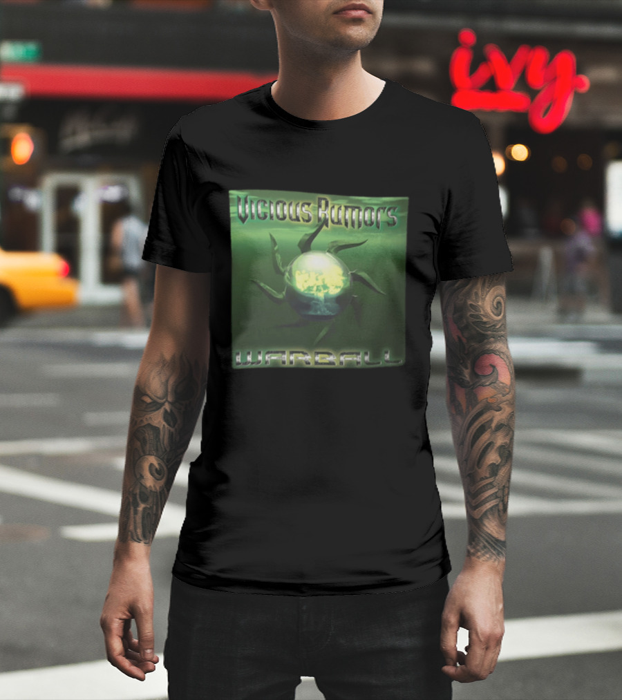 Vicious Rumors Warball Album Cover Heavy Metal Band Music T-Shirt