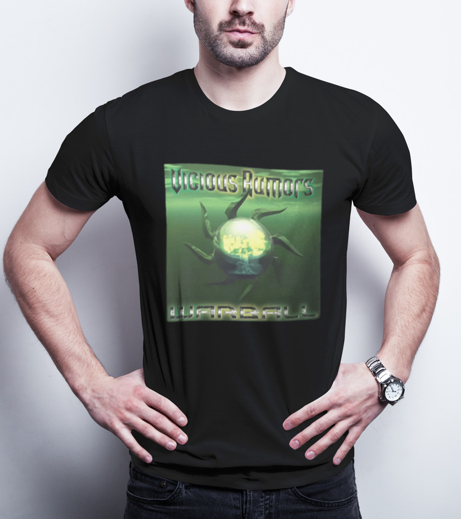 Vicious Rumors Warball Album Cover Heavy Metal Band Music T-Shirt