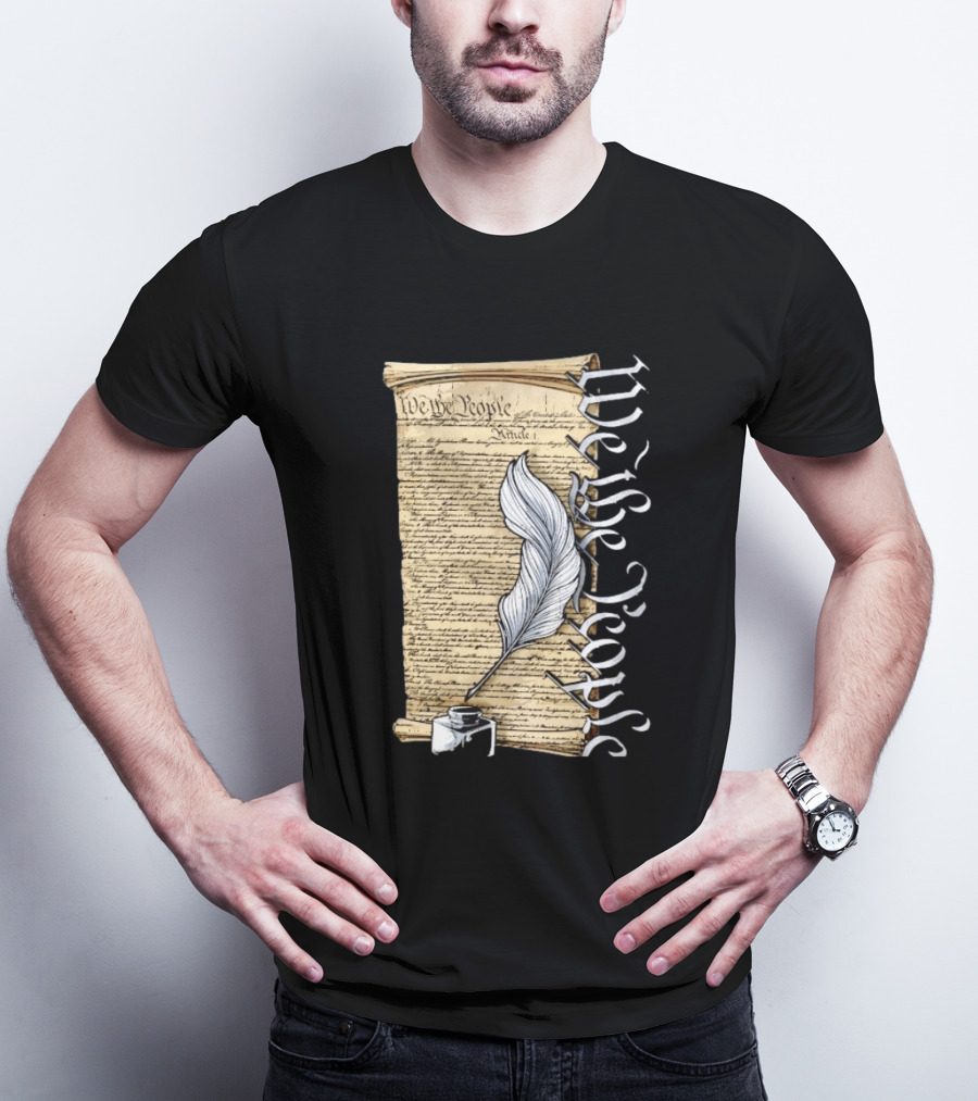 We The People United States Constitution Article 1 Quill Ink Scroll T-Shirt
