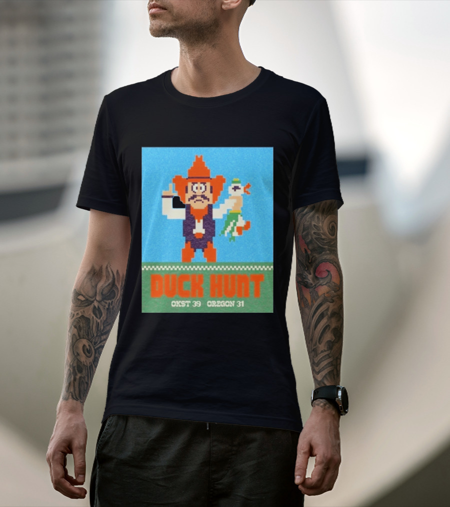 Oklahoma State Cowboys Duck Hunt OKST 39 Oregon 31 T-Shirt