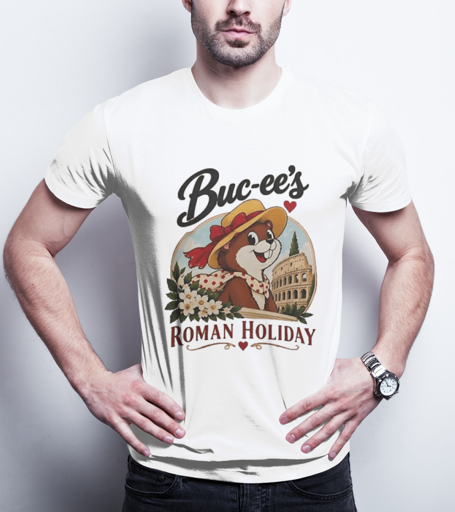 Buc Ee's Roman Holiday Travel Far Good Snacks Colosseum Adventure T-Shirt