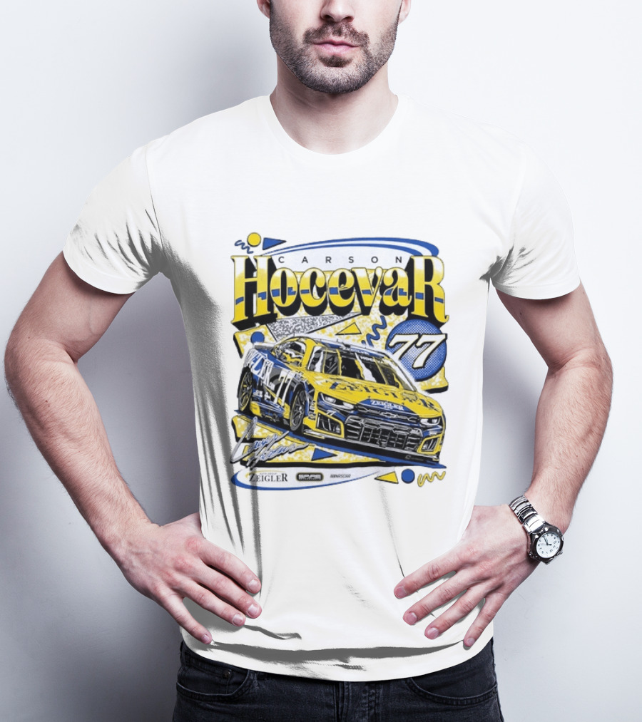 Carson Hocevar 77 NASCAR Spire Motorsports Zeigler Chevrolet Camaro Racing T-Shirt