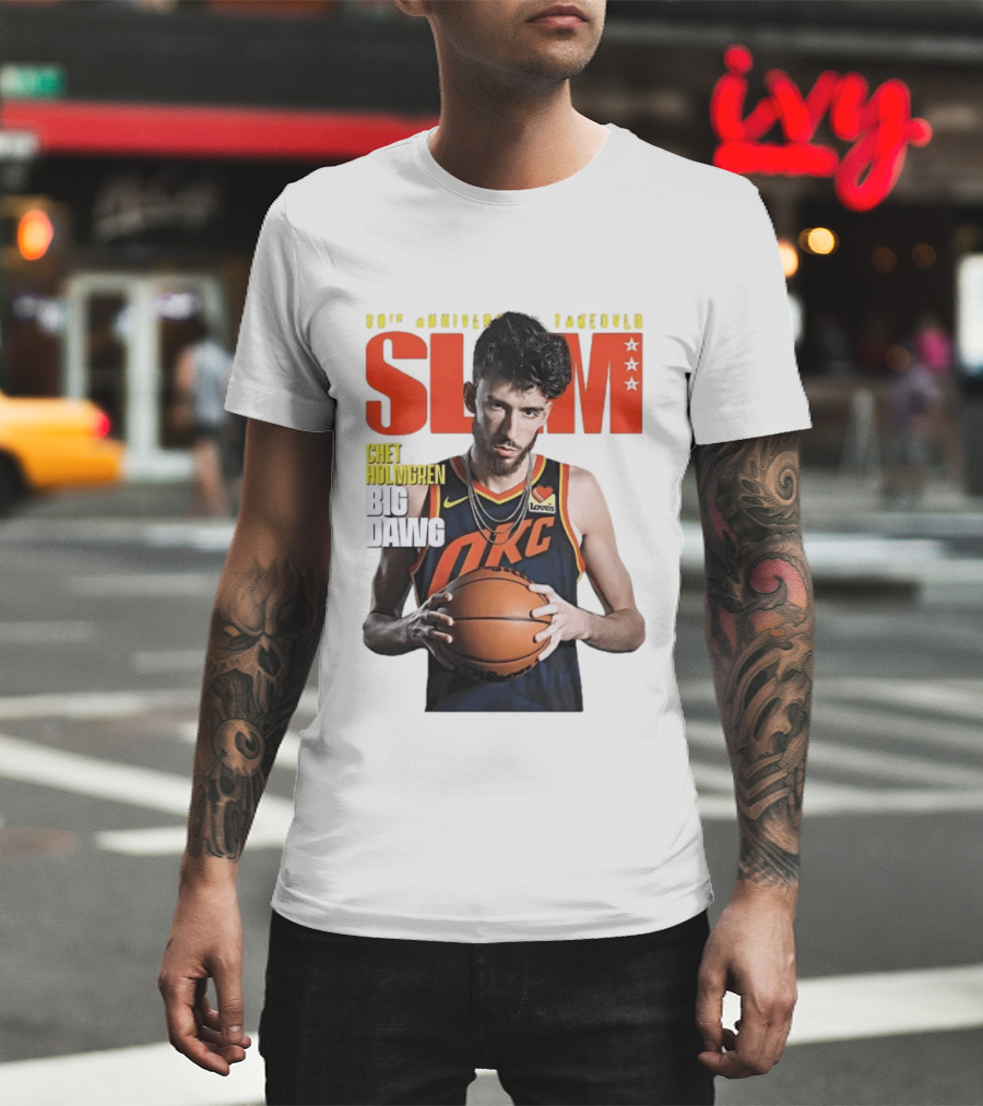 Chet Holmgren SLAM Magazine 30th Anniversary OKC Big Dawg Cover T-Shirt