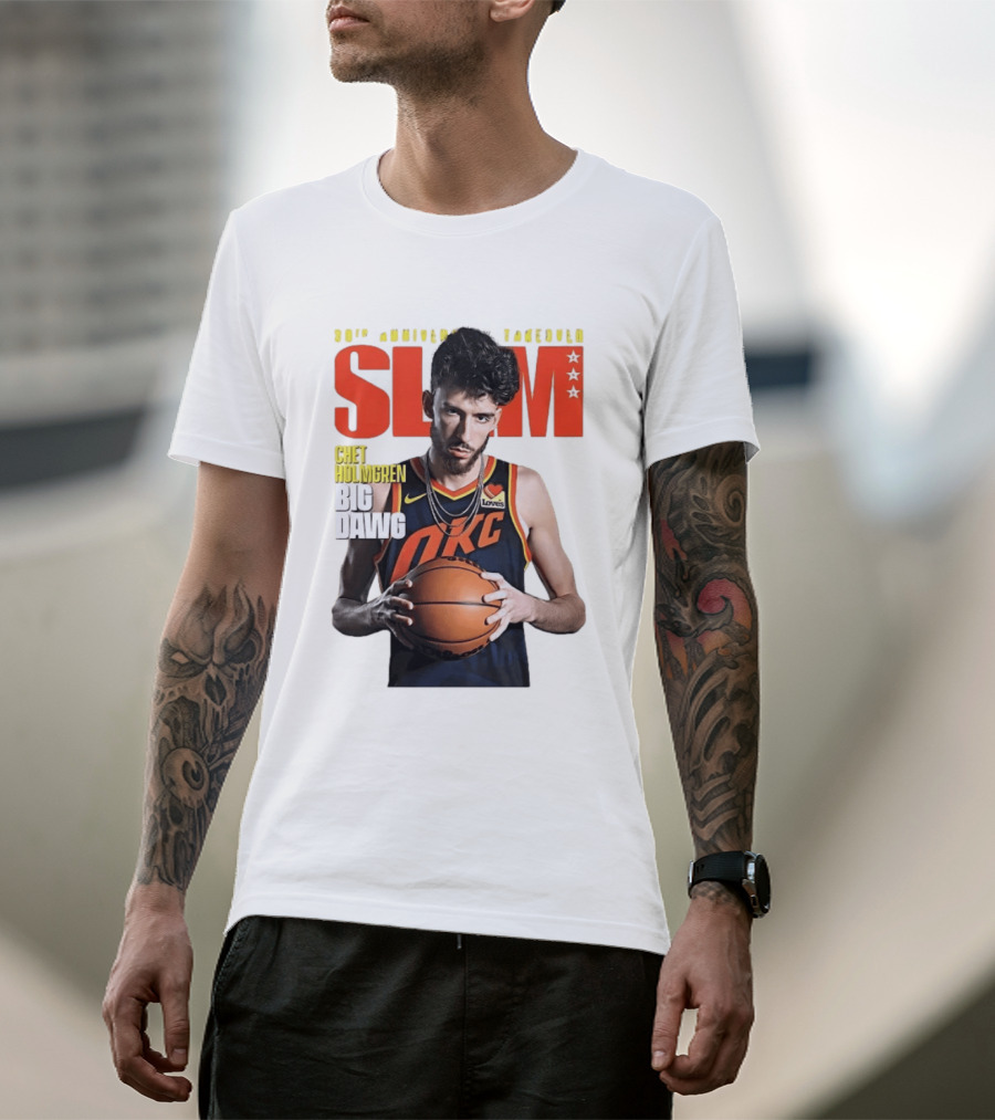 Chet Holmgren SLAM Magazine 30th Anniversary OKC Big Dawg Cover T-Shirt