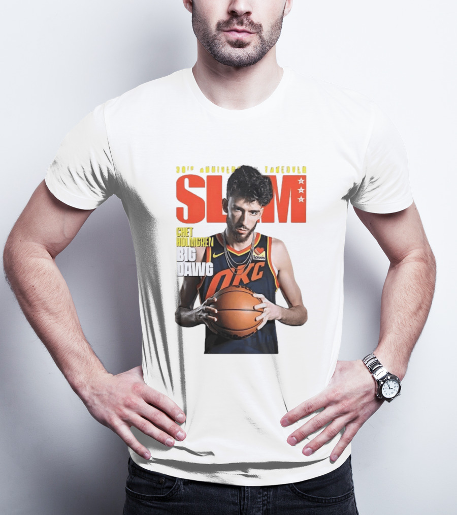 Chet Holmgren SLAM Magazine 30th Anniversary OKC Big Dawg Cover T-Shirt
