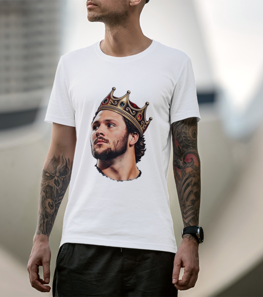Josh Allen Buffalo Bills King Crown Football T-Shirt