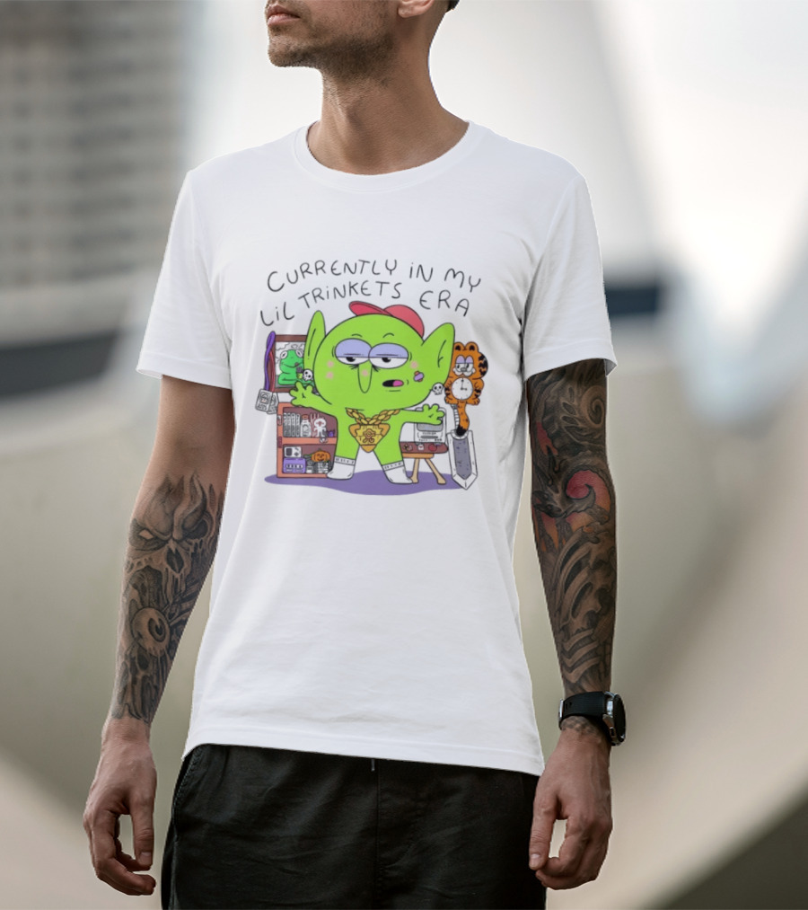 Currently In My Lil Trinkets Era Green Goblin Collectibles Fantasy Fun T-Shirt