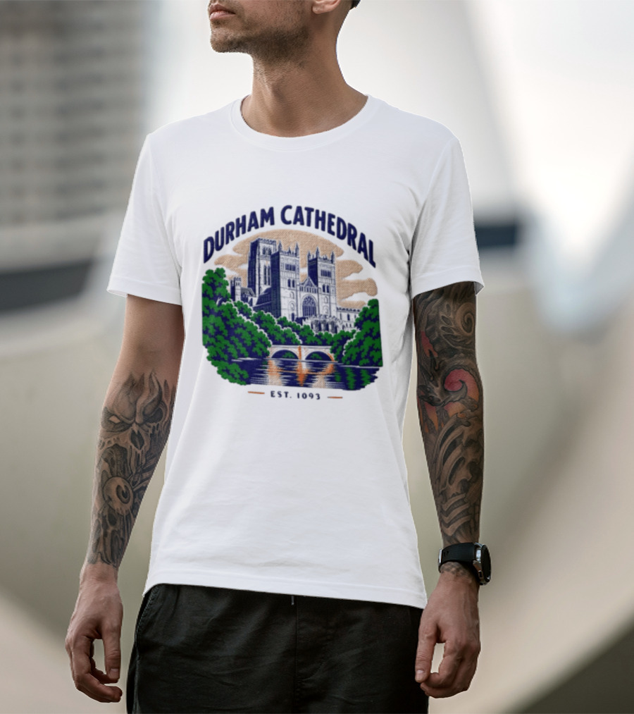Durham Cathedral Est 1093 Iconic Landmark Travel Souvenir T-Shirt