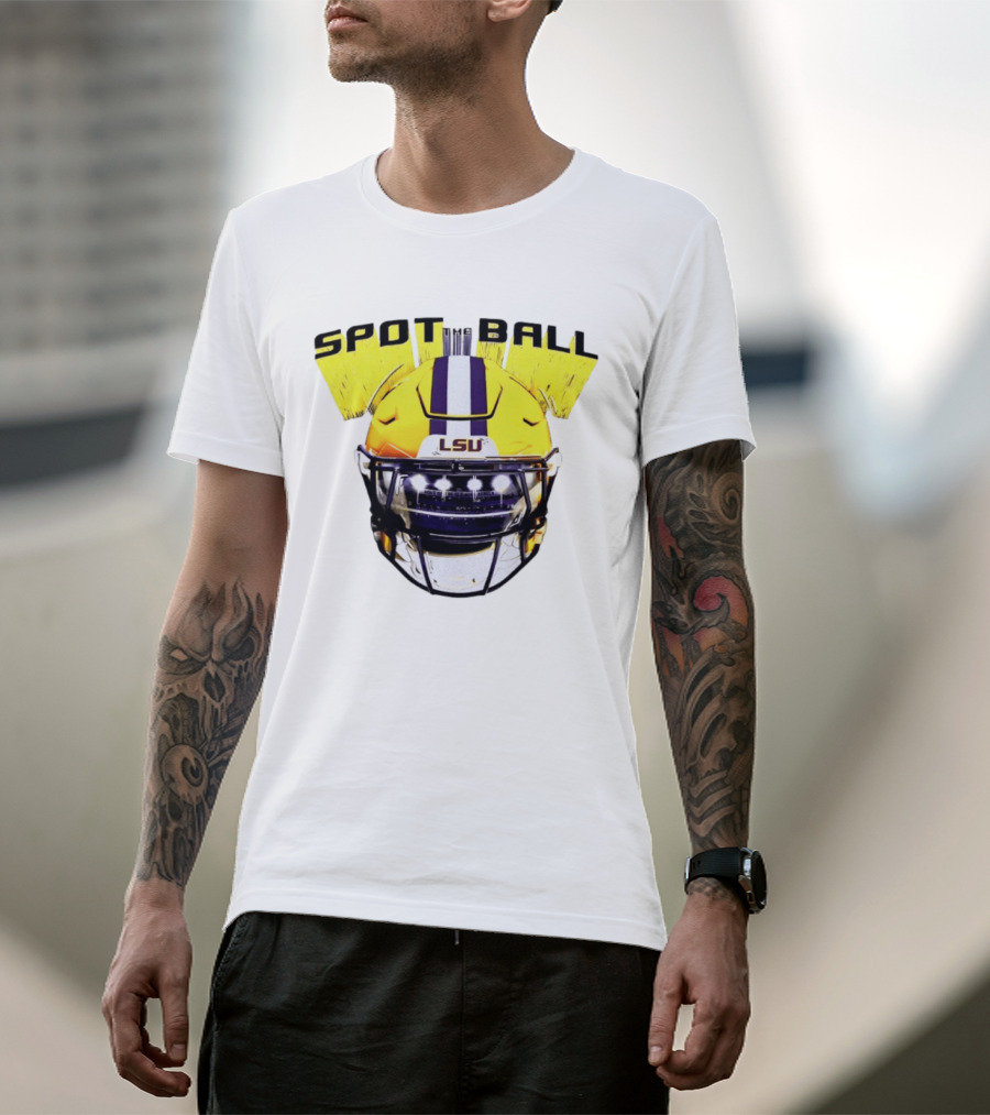 LSU Tigers Spot The Ball 2026 Football Helmet T-Shirt