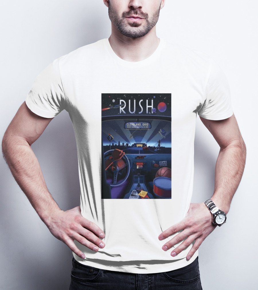 Rush Fifty Tour Cleveland Ohio Rocket Arena September 17 & 19 2026 T-Shirt