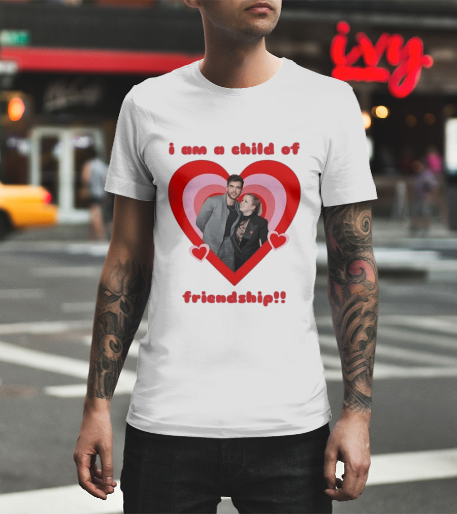 Luke Newton Nicola Coughlan I Am A Child Of Friendship Heart T-Shirt