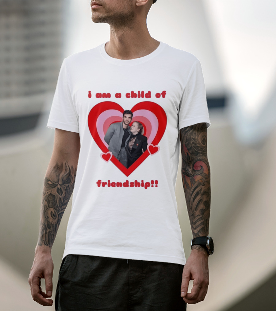 Luke Newton Nicola Coughlan I Am A Child Of Friendship Heart T-Shirt