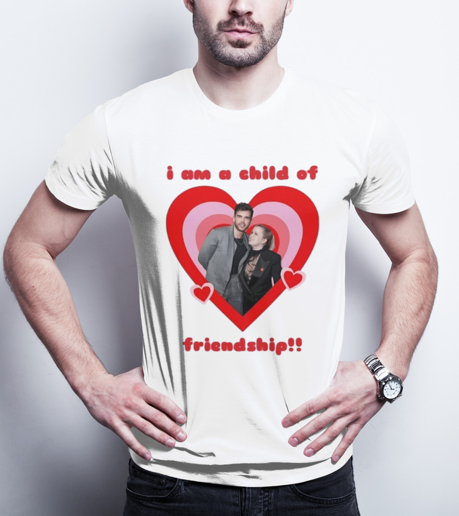 Luke Newton Nicola Coughlan I Am A Child Of Friendship Heart T-Shirt