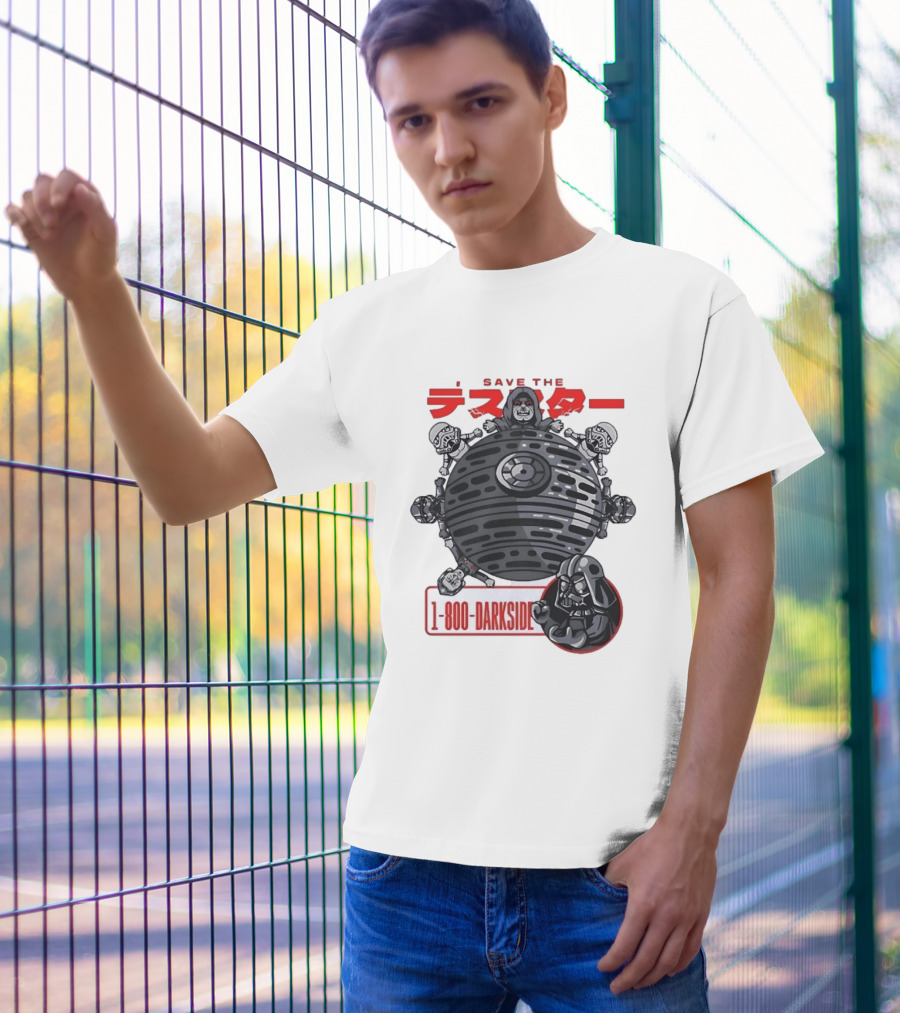Save The Death Star 1 800 Darkside Star Wars Darth Vader And Stormtroopers T-Shirt