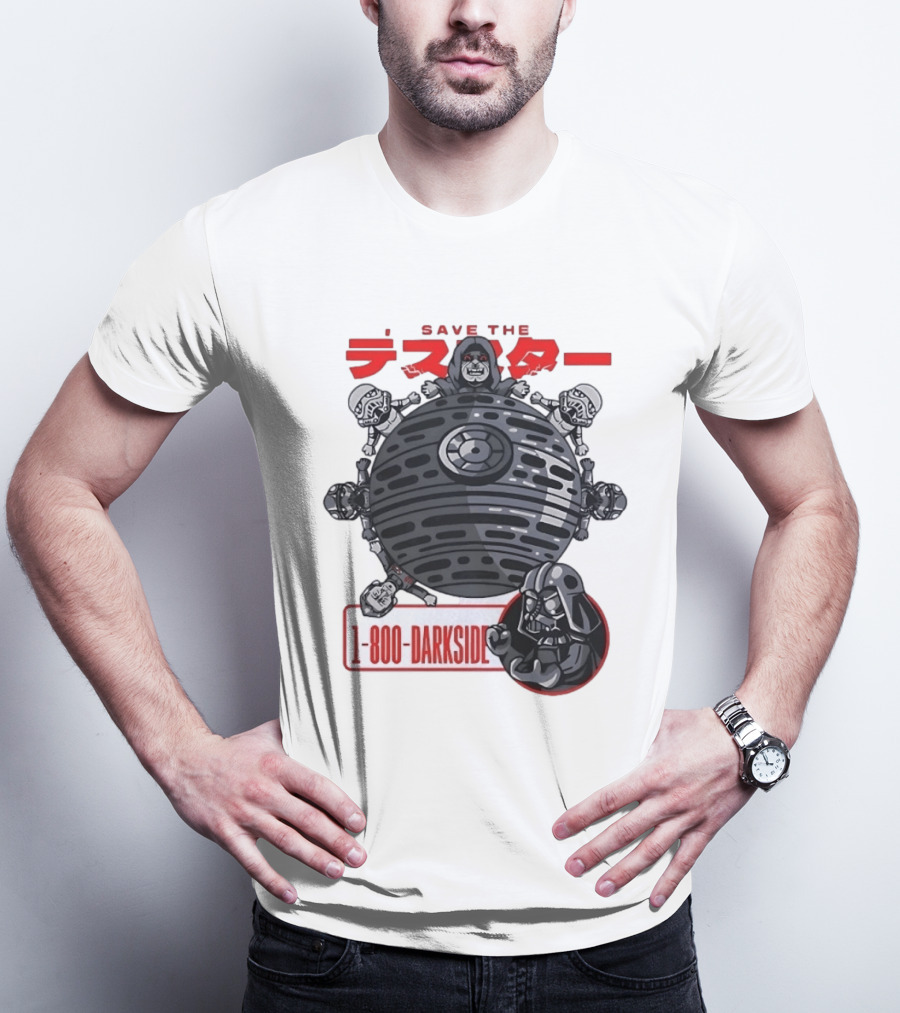Save The Death Star 1 800 Darkside Star Wars Darth Vader And Stormtroopers T-Shirt