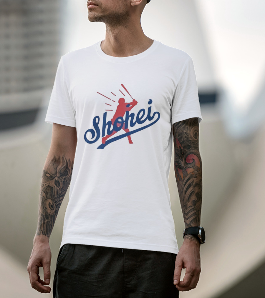 Shohei Ohtani MLB Los Angeles Baseball Player Silhouette Swing T-Shirt