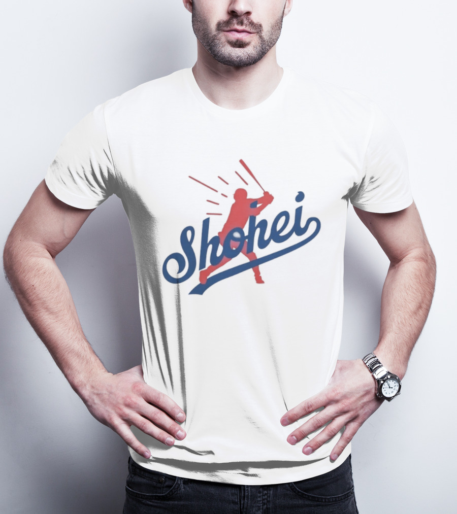 Shohei Ohtani MLB Los Angeles Baseball Player Silhouette Swing T-Shirt