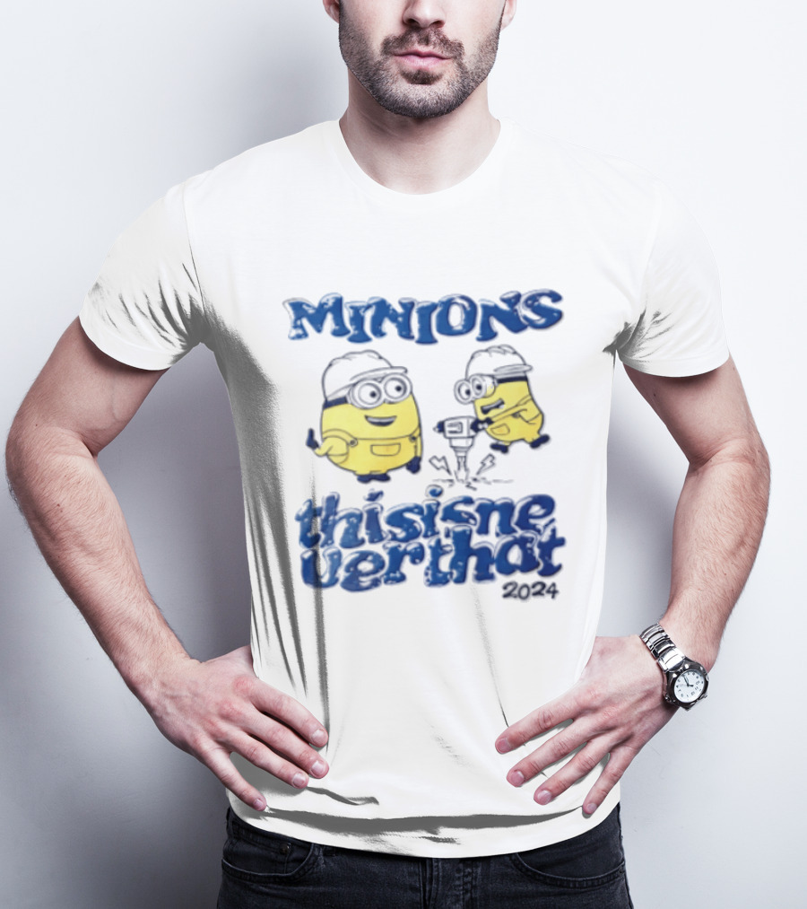 Minions Thisisneverthat 2024 Hard Hat Jackhammer T-Shirt