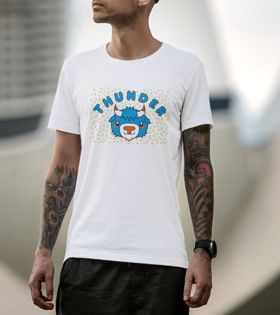 Oklahoma City Thunder Cartoon Rumble The Bison T-Shirt