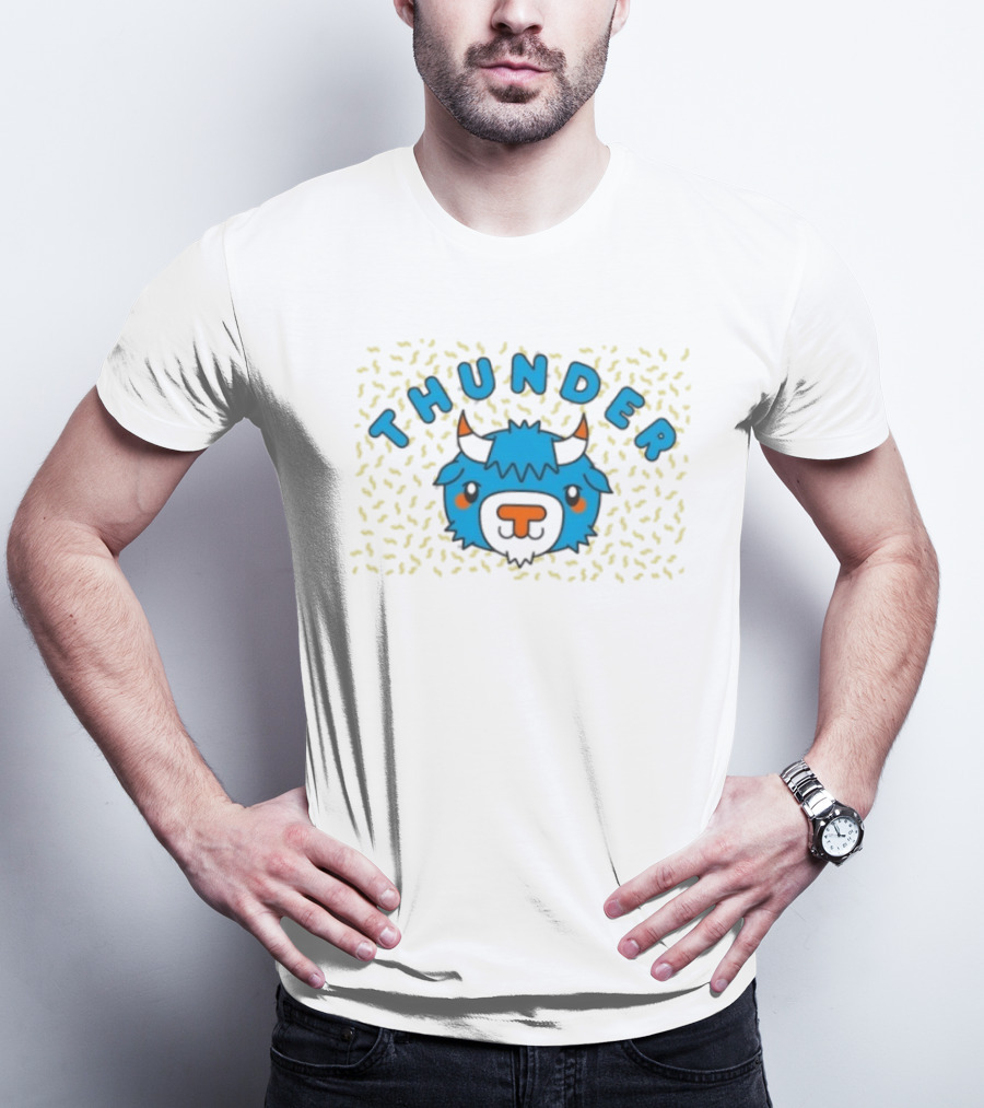 Oklahoma City Thunder Cartoon Rumble The Bison T-Shirt