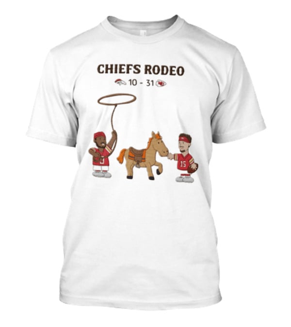 Patrick Mahomes Travis Kelce Chiefs Rodeo 10 31 Broncos T-Shirt