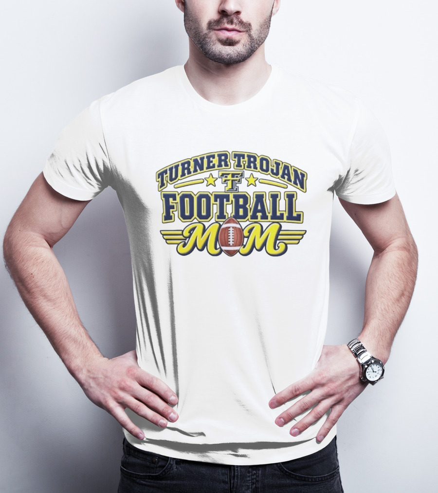 Turner Trojan Football Mom Team Spirit Game Day TT T-Shirt