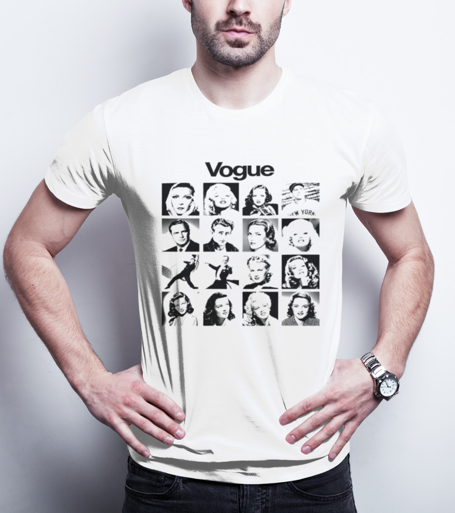 Vogue Marilyn Monroe James Dean Marlon Brando Icons Of Hollywood T-Shirt