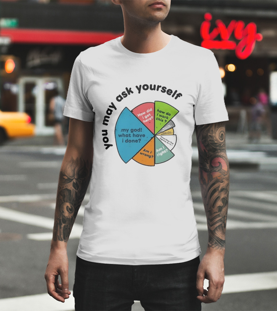 You May Ask Yourself My God What Have I Done How Do I Work This Pie Chart T-Shirt