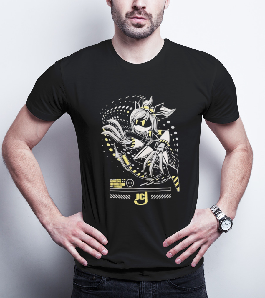 Mykx JCJ Anime Disassembly Drone Character With Claws And Tech T-Shirt