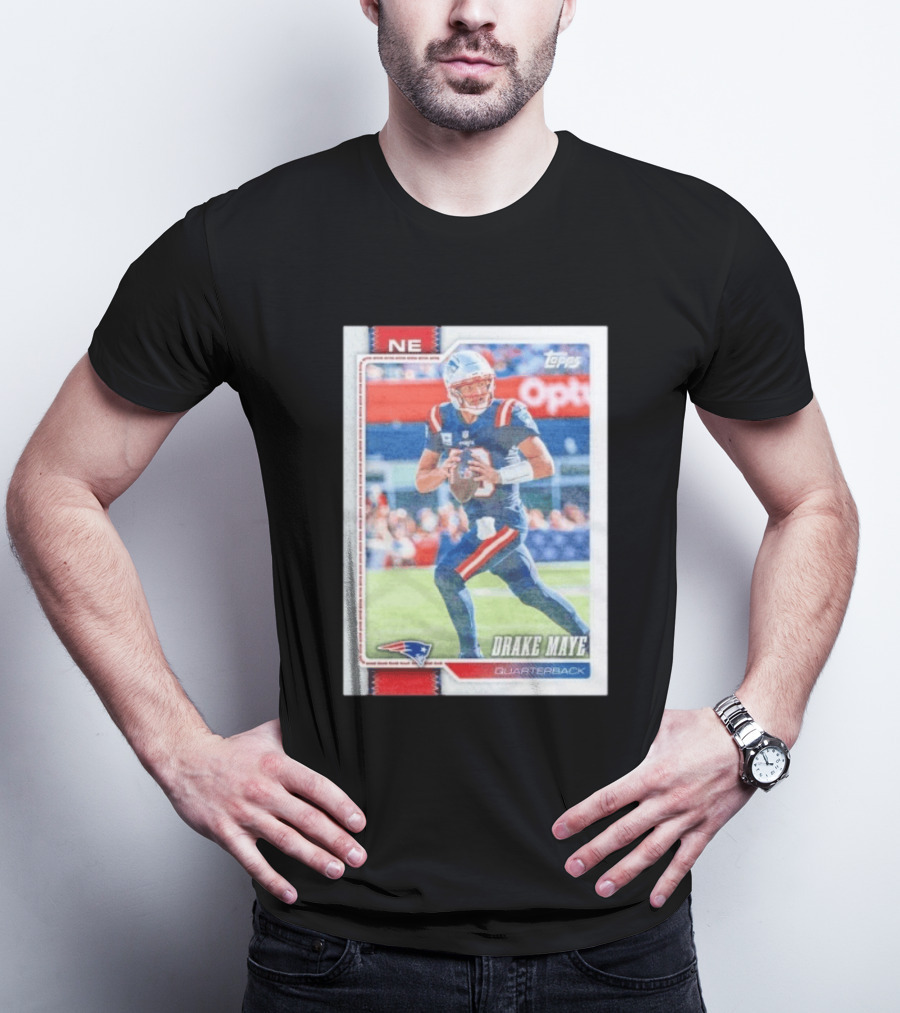 New England Patriots Drake Maye 2026 Topps Quarterback Football Card T-Shirt