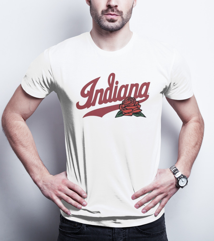 Indiana Rose University College Hoosiers Vintage Floral Script T-Shirt