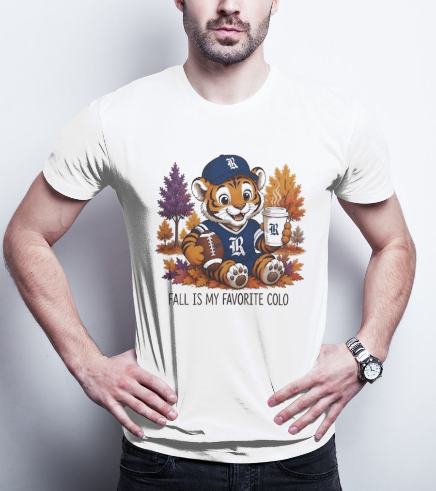 R Tiger Football Fall Is My Favorite Color Autumn Leaves T-Shirt