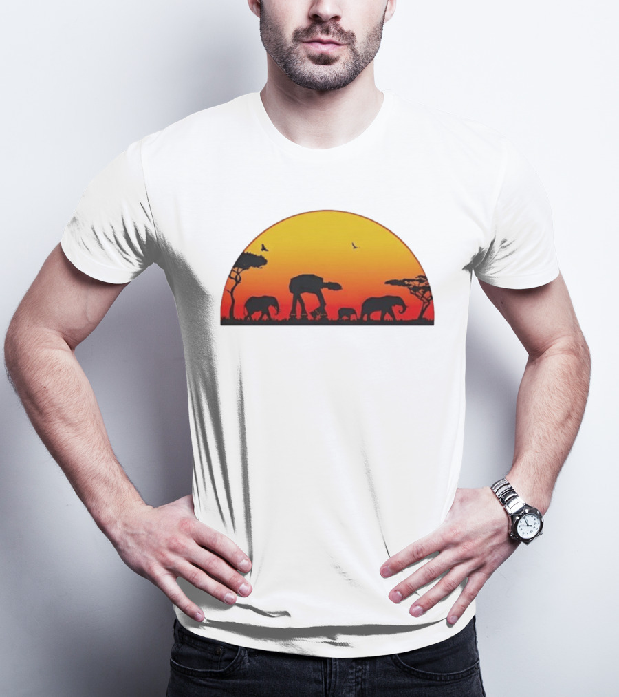 Star Wars AT AT Walker African Savanna Sunset T-Shirt