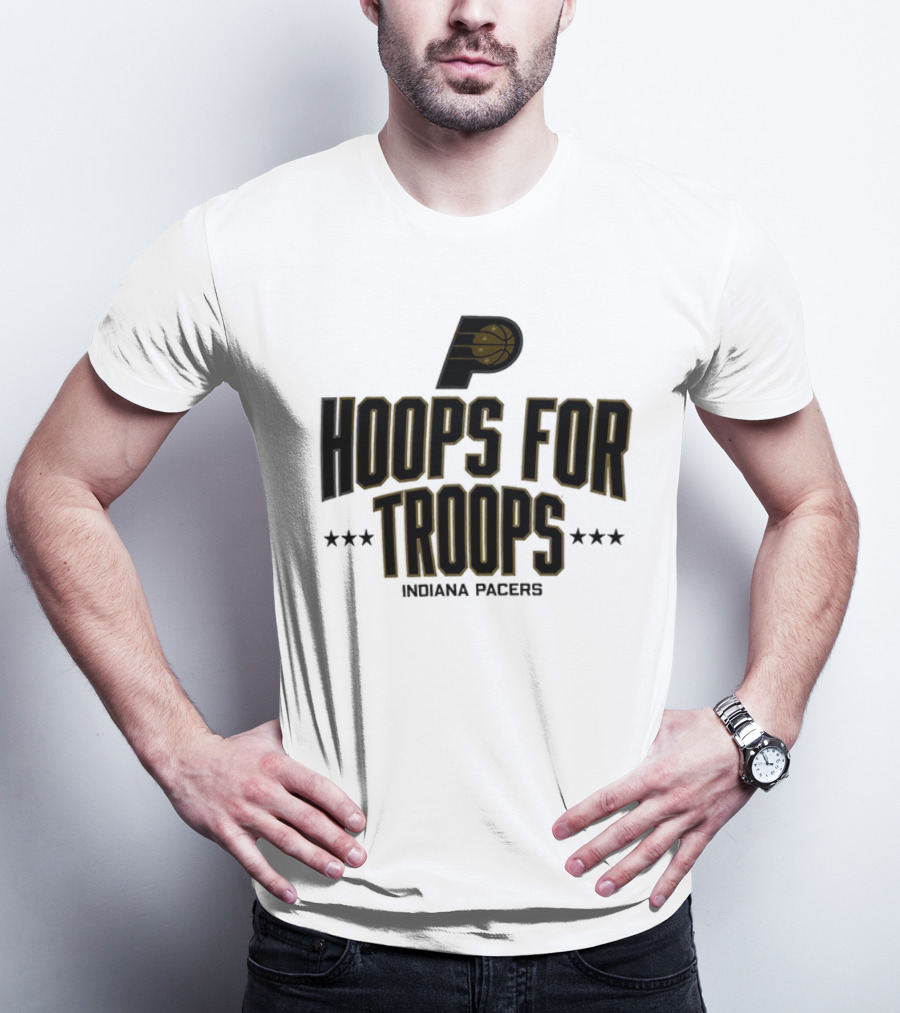 Indiana Pacers Hoops For Troops NBA 2025 T-Shirt