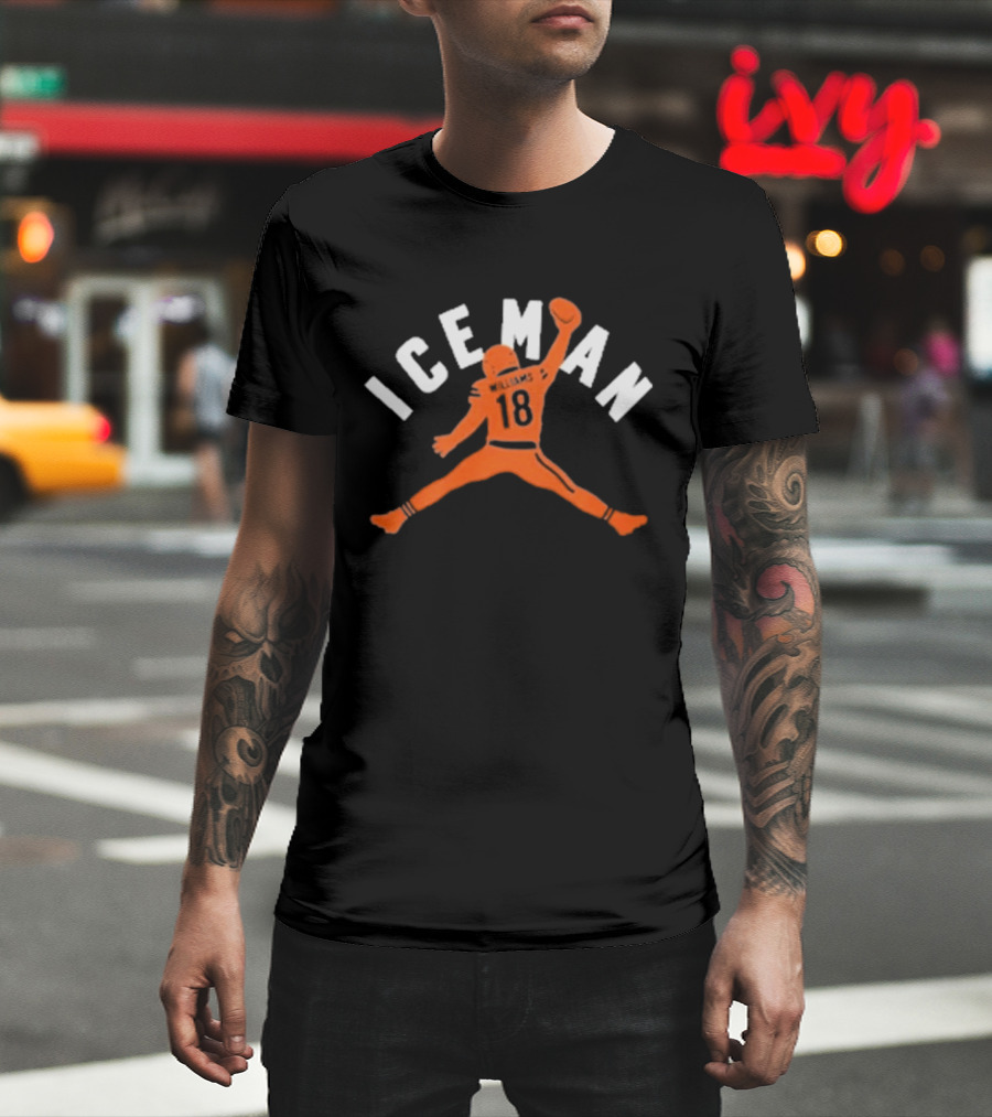 Caleb Williams Jump Iceman Chicago Football 18 T-Shirt
