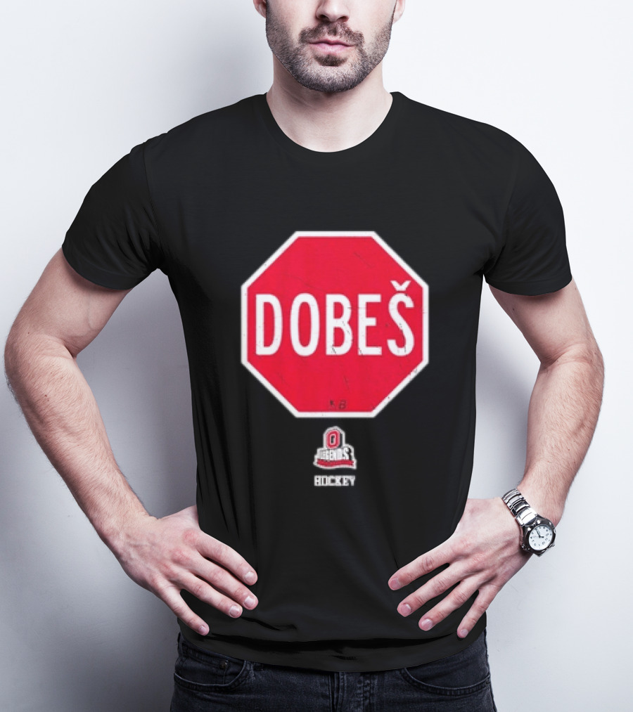Ohio State Buckeyes Jakub Dobes Stop Sign T-Shirt