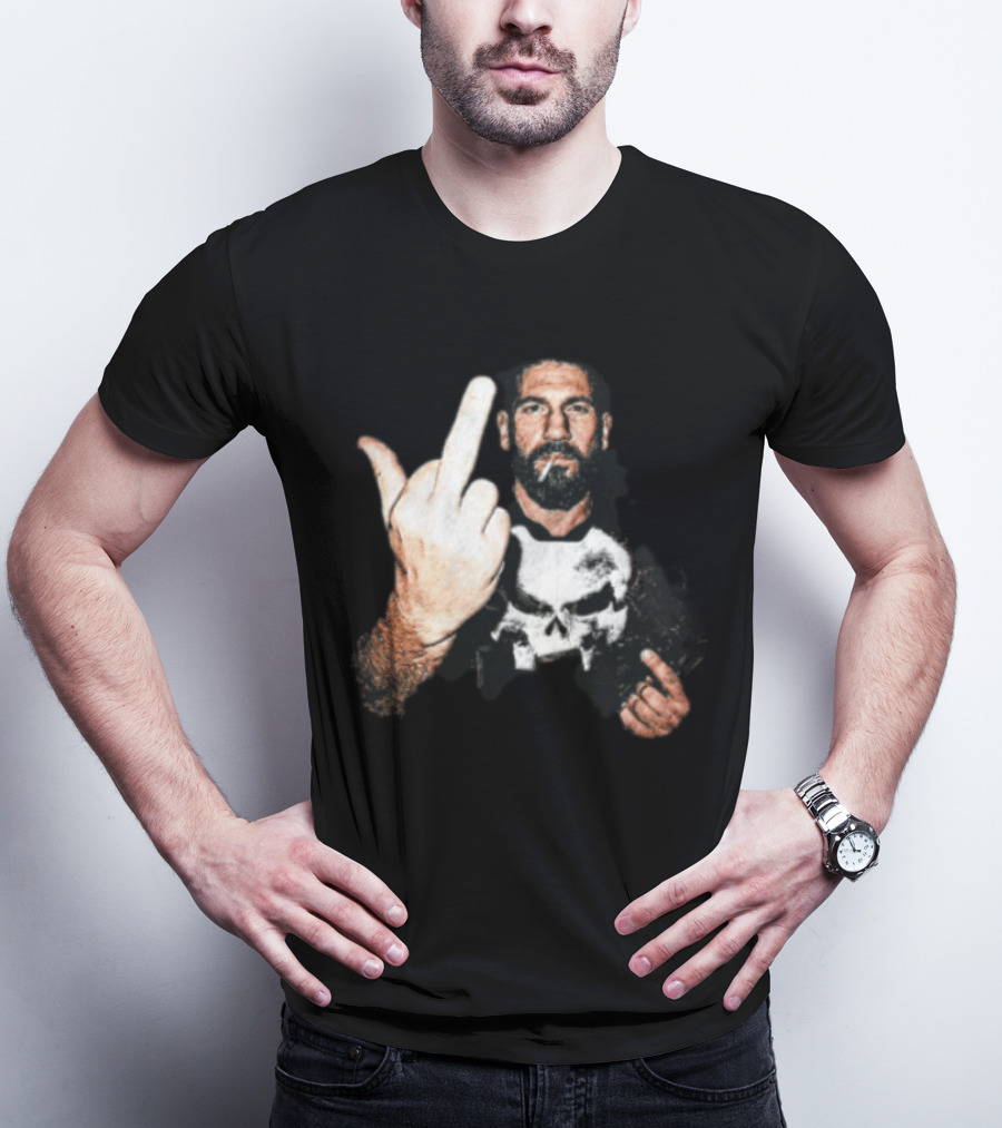 Jon Bernthal Punisher Middle Finger Iconic Gesture T-Shirt