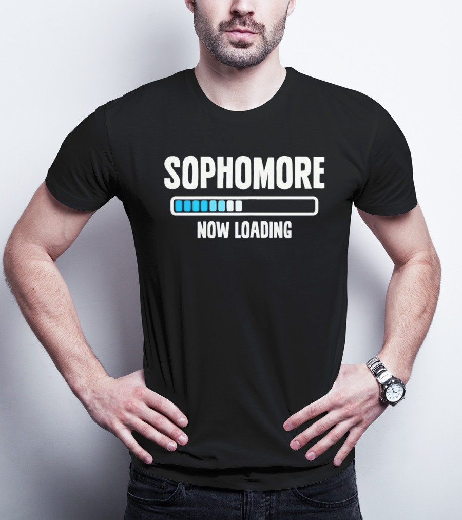 Sophomore Now Loading Back To School Student Progress Bar T-Shirt