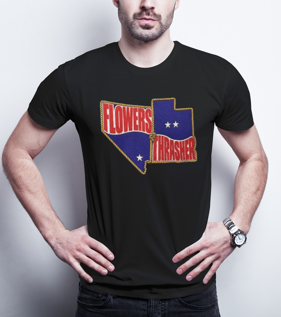 FLOWERS THRASHER Nevada Utah Patch T-Shirt