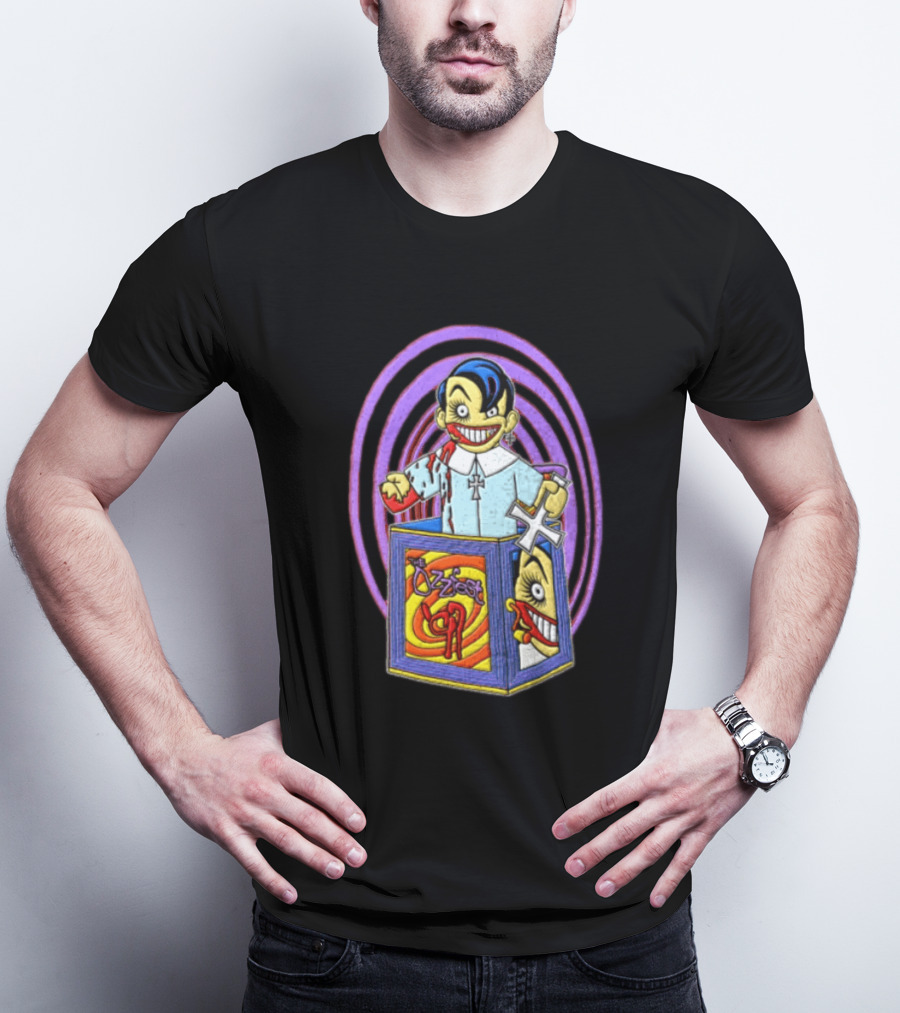 Ozzfest 1997 Cartoon Character With Cross And Blood Stained Attire T-Shirt